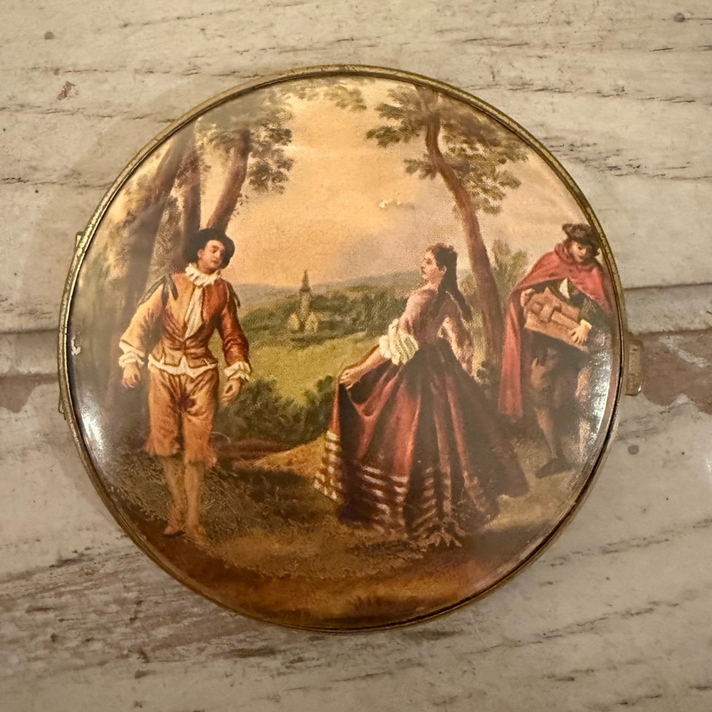 1960s Vintage Antique Mirror Victorian Compact Made I… - Gem